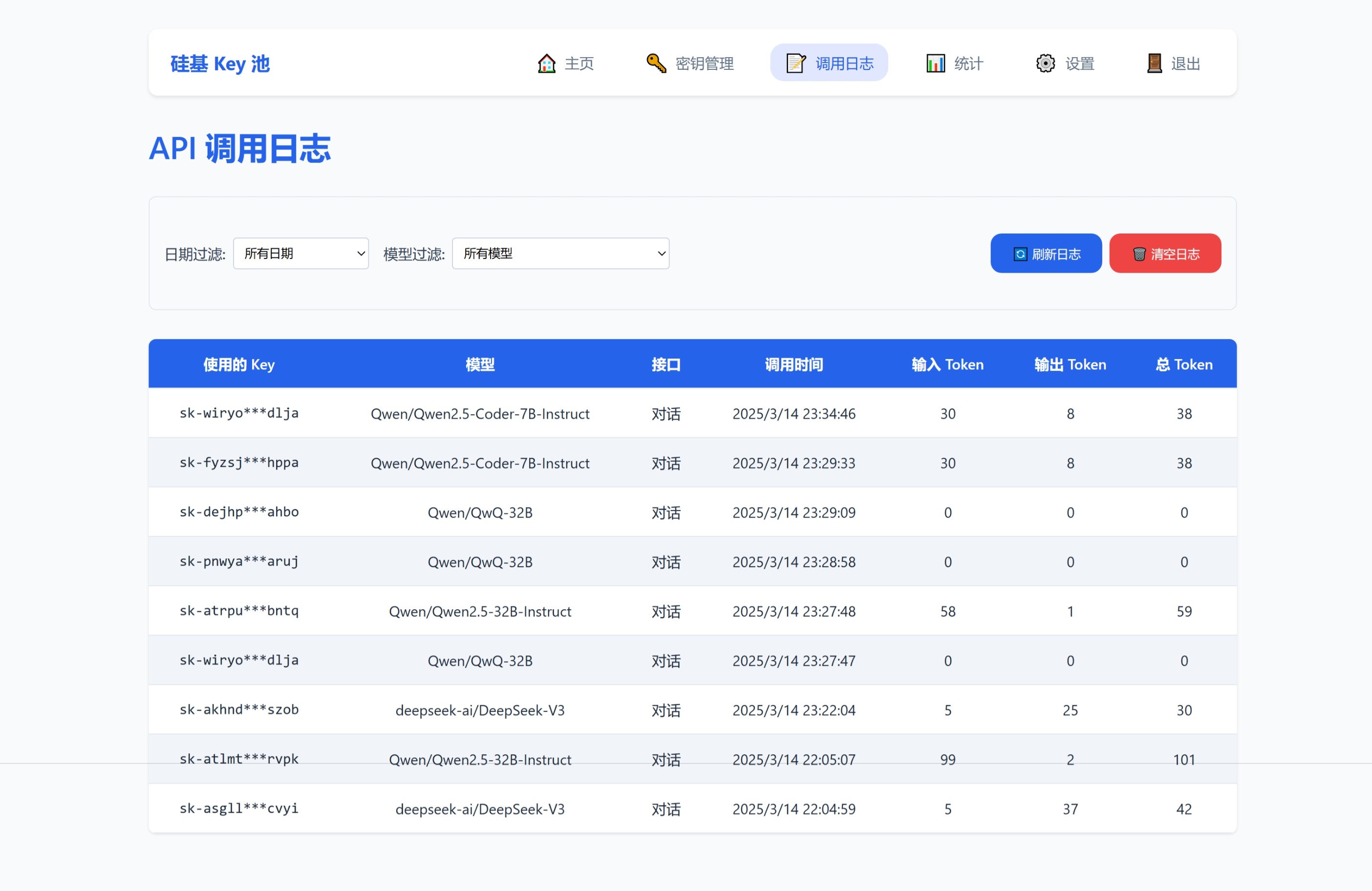 GitHub - Eslzzyl/silicon-pool: 一个用于管理硅基流动 API Key 的本地工具